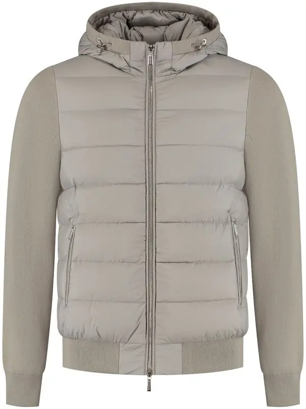 MOORER Quilted Hooded Jacket - Neutrals