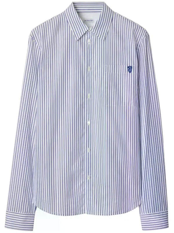 Burberry Striped Cotton Shirt - White