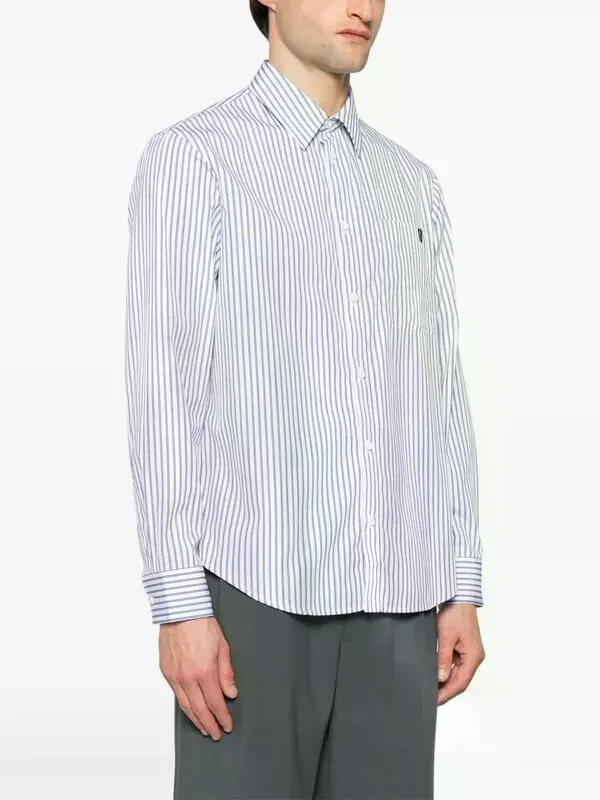 Burberry Striped Cotton Shirt - White