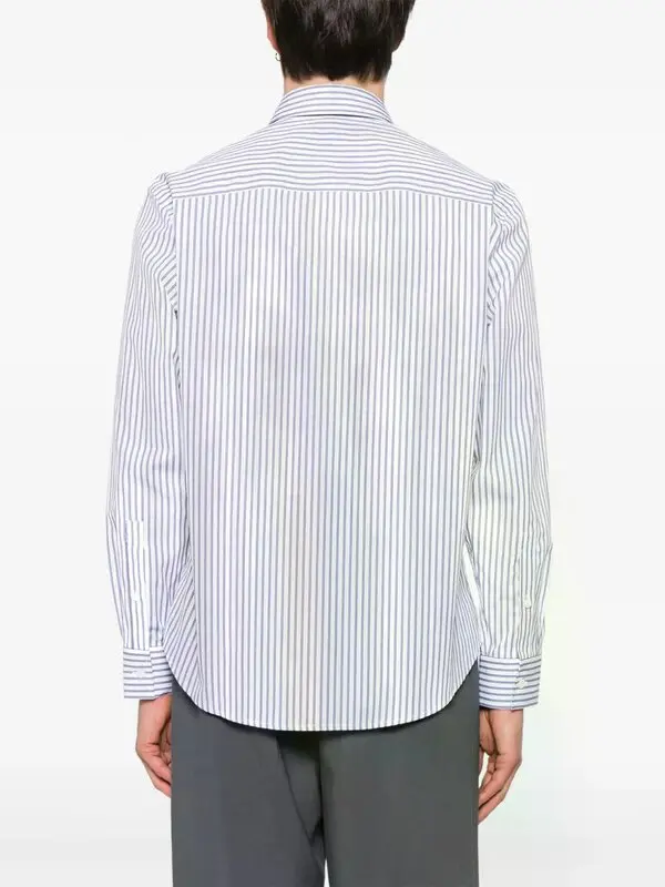 Burberry Striped Cotton Shirt - White