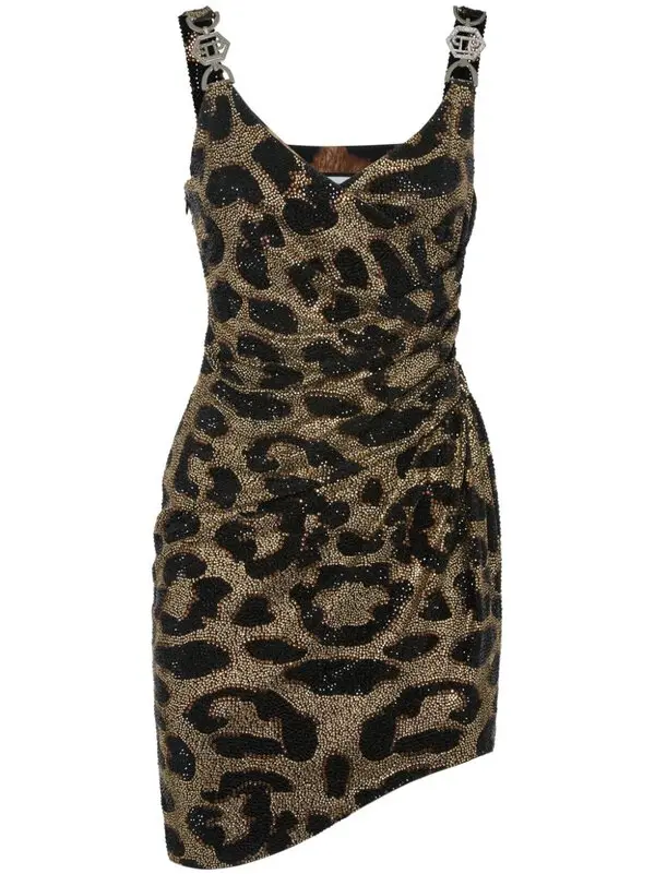Philipp Plein Leopard Mini Dress