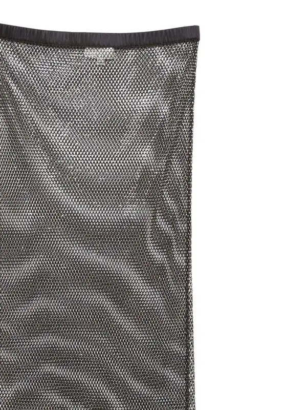 FLEUR DU MAL Embellished Fishnet Maxi Skirt