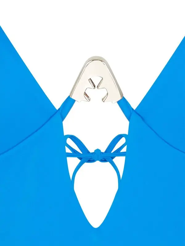 LET'S SWIM Shark Logo One-piece Swimsuit - Blue