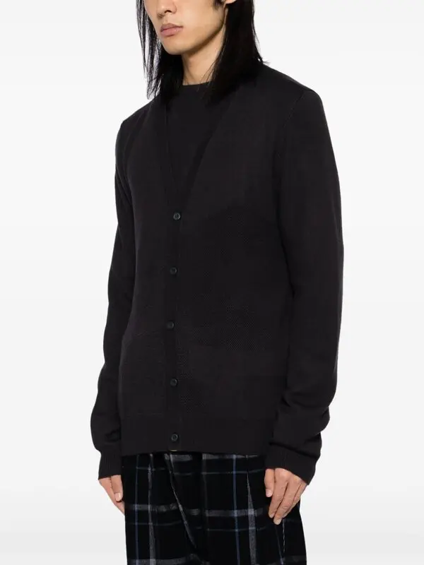 AGNES B. Jacquard Cardigan - Black