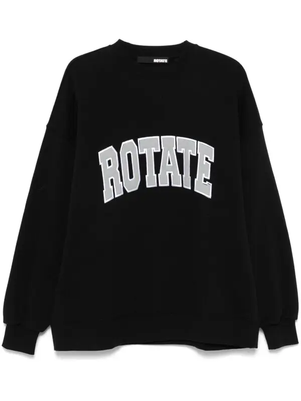 ROTATE BY BIRGER CHRISTENSEN Logo-embroidered Sweatshirt - Black