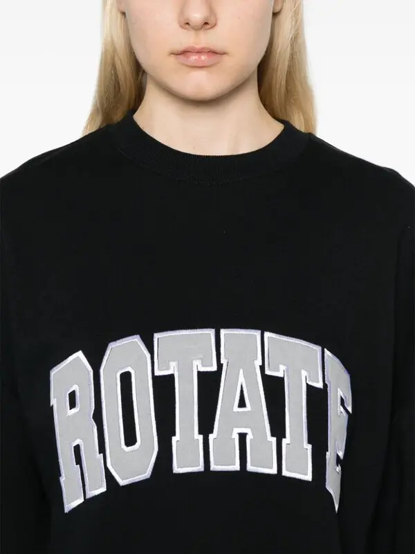 ROTATE BY BIRGER CHRISTENSEN Logo-embroidered Sweatshirt - Black