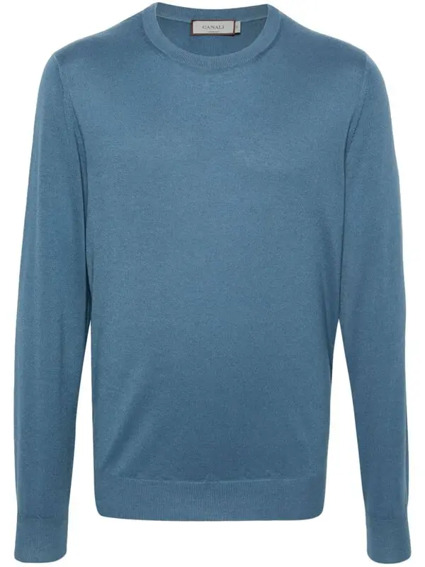 Canali Crew-neck Sweater - Blue
