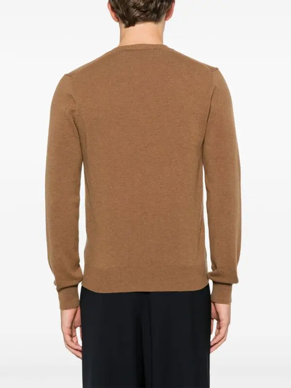 Play Comme Des Garcon Heart-patch Jumper - Brown