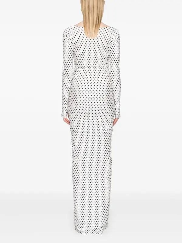ATU BODY COUTURE Polka Dot Maxi Dress