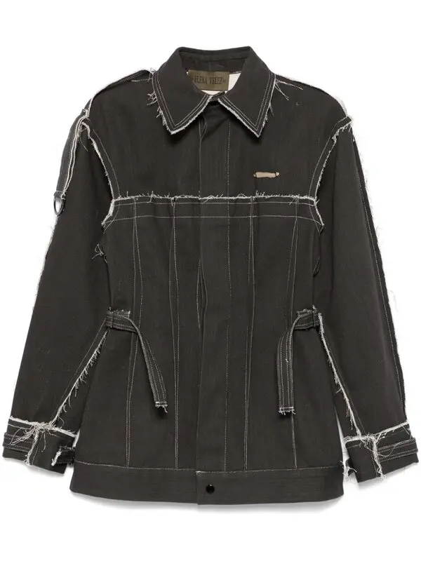 ELENA VELEZ Darted Denim Jacket - Grey