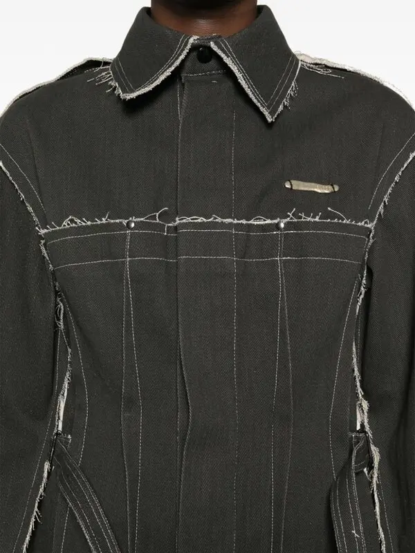 ELENA VELEZ Darted Denim Jacket - Grey