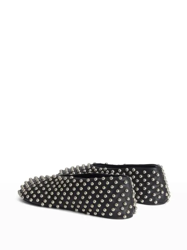 JIL SANDER Studded Ballerina Flats - Black