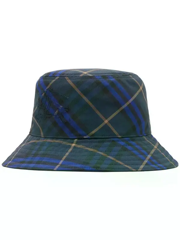 Burberry Check Bucket Hat - Green