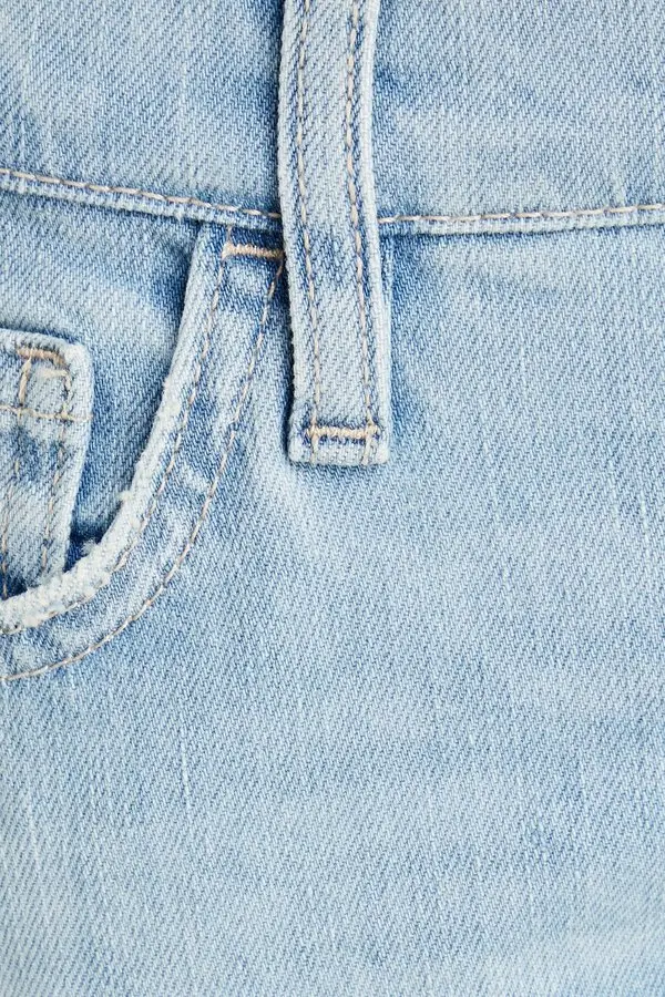 FRAME Mid-rise Straight-leg Jeans - Light Denim