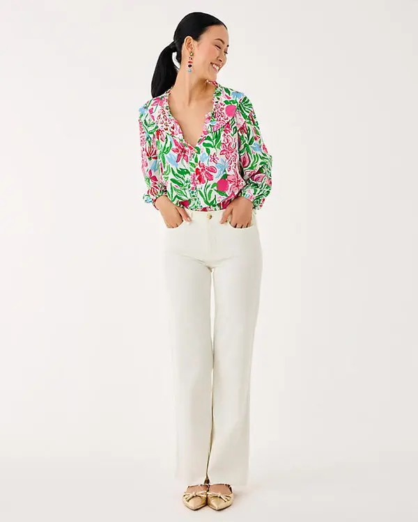 Lilly Pulitzer® Aniston High Rise Straight Leg Jean