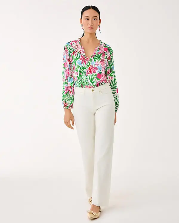 Lilly Pulitzer® Aniston High Rise Straight Leg Jean