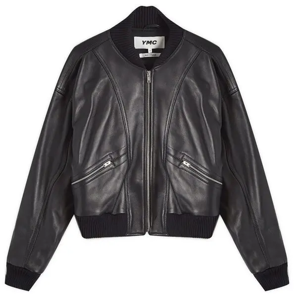You Must Create Tenor Leather Bomber Jacket