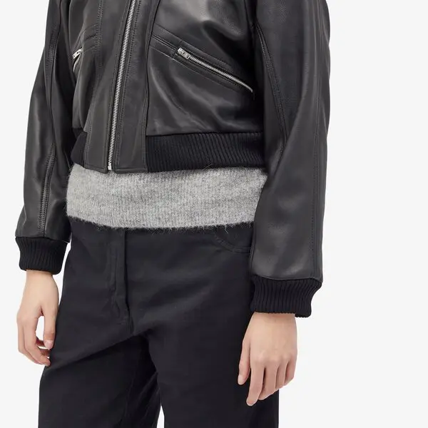 You Must Create Tenor Leather Bomber Jacket