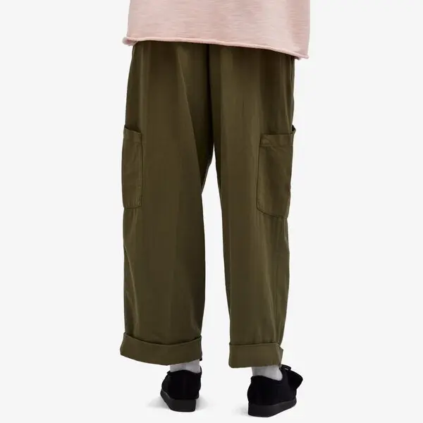 You Must Create Grease Wide Trousers - Olive