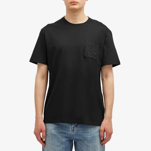 Loewe Anagram Pocket T-Shirt In Black - 25% Off | Editorialist