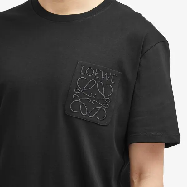 Loewe Anagram Pocket T-Shirt In Black - 25% Off | Editorialist