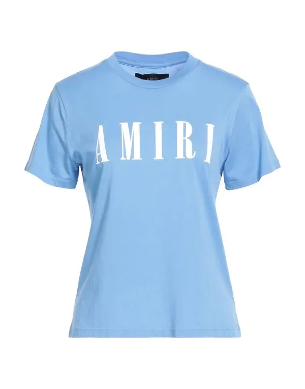 Amiri Logo-print Cotton T-shirt - Sky Blue