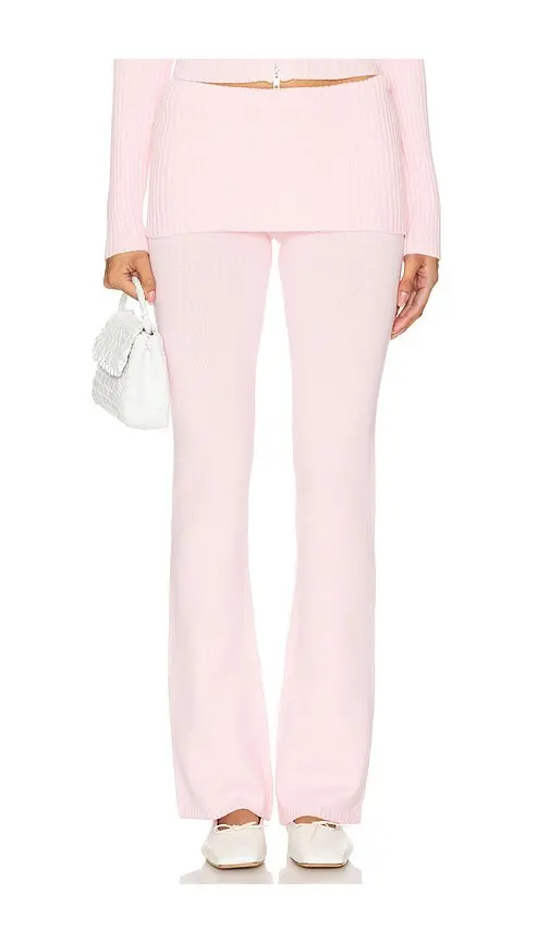 Frankies Bikinis Aimee Cloud Knit Pant - Cozy Pink