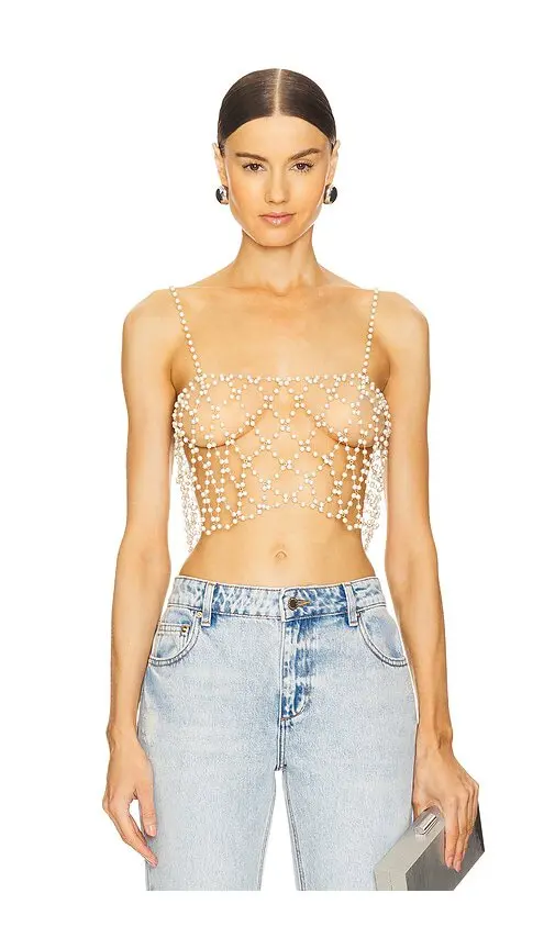 Bluebella Metallic Crop Cami With Detail