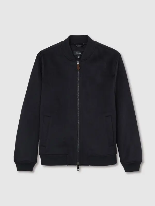 REISS Harlan Brushed Wool-blend Bomber Jacket