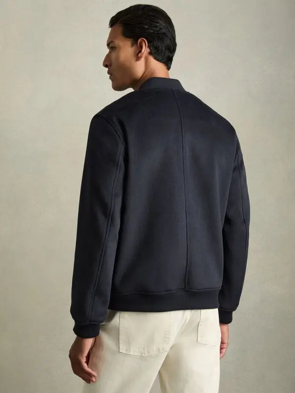 REISS Harlan Brushed Wool-blend Bomber Jacket