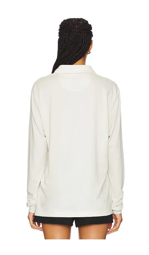 QUIET GOLF Monogram Long Sleeve Polo
