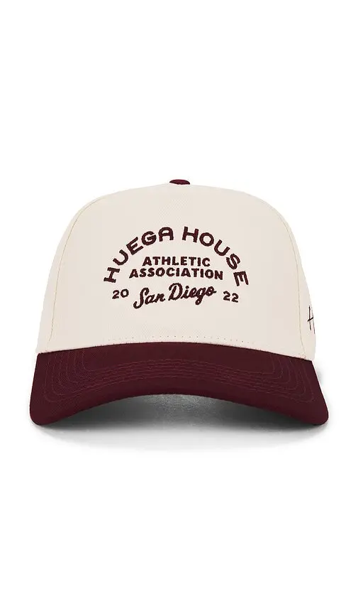 HUEGA HOUSE Athletic Association Hat - Maroon & Natural