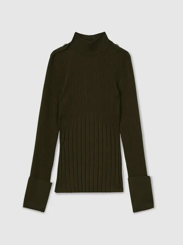 REISS Vienne Rib-knit Top