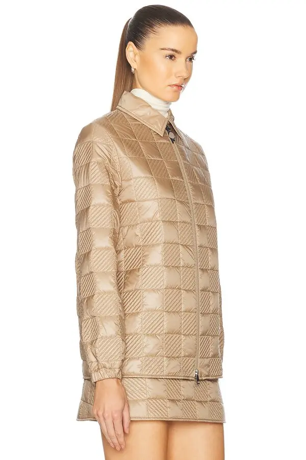 Moncler Zip Up Jacket - Tan