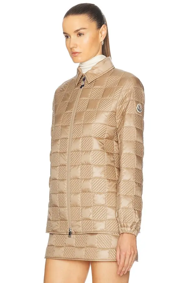 Moncler Zip Up Jacket - Tan