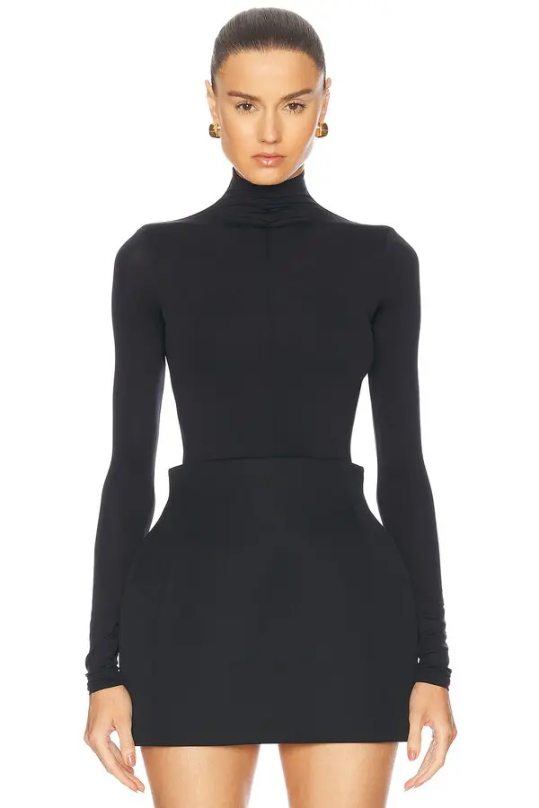 Wardrobe.NYC X Rosie Huntington-whiteley Rhw Long Sleeve Bodysuit - Black