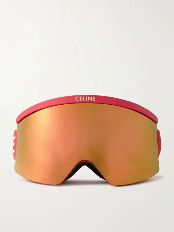 Celine Mirrored Ski Goggles - Red