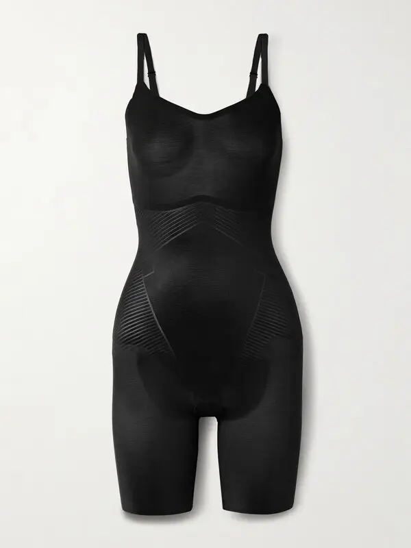 Spanx Spanxshape Invisible Mid-thigh Bodysuit - Black