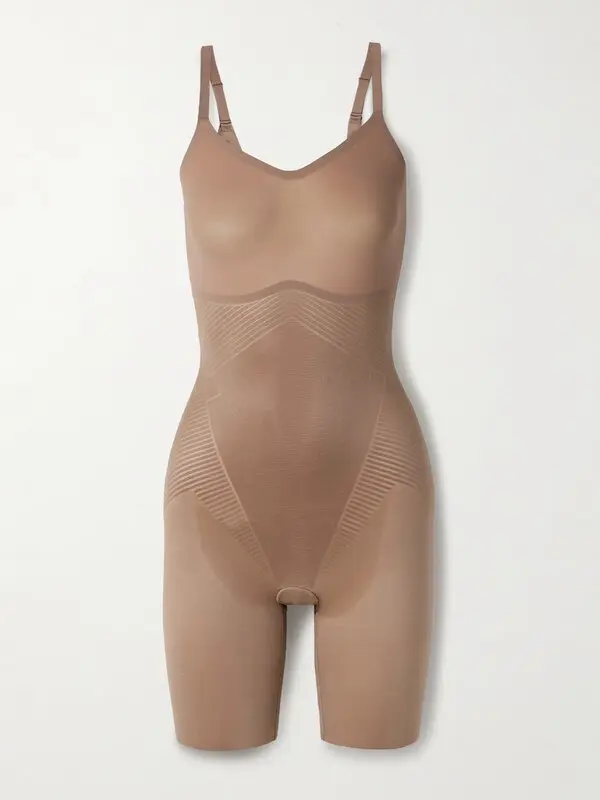 Spanx Spanxshape Invisible Mid-thigh Bodysuit - Brown