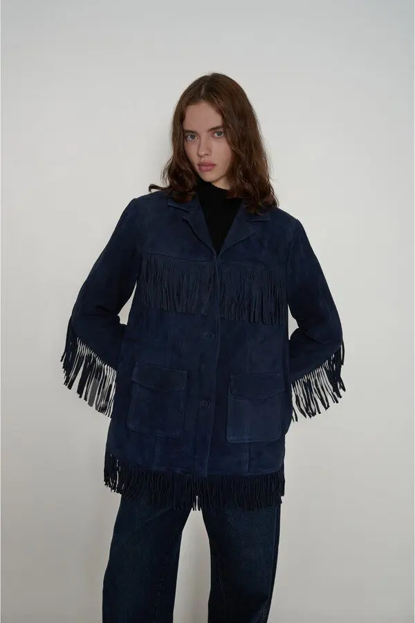 Veda Yuma Suede Fringe Jacket