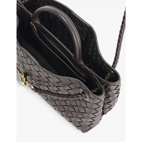 Bottega Veneta Andiamo Long Intrecciato-weave Leather Clutch
