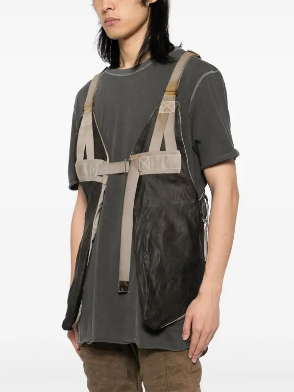 Boris Bidjan Saberi Panelled Buckled Gilet