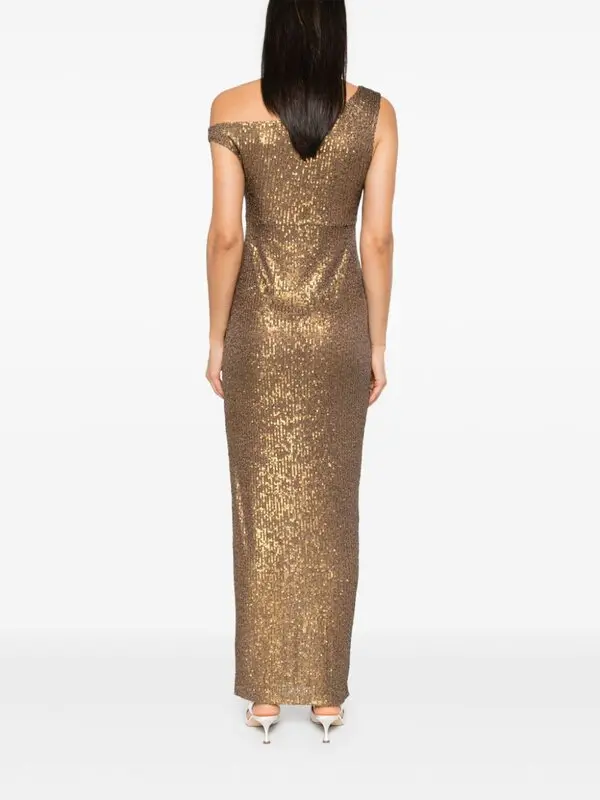 Norma Kamali Sequin-embellished Gown - Brown