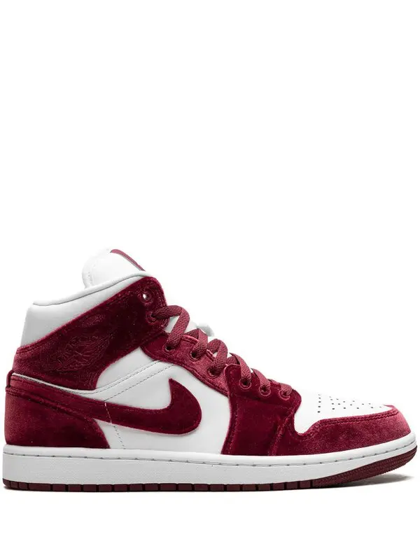 JORDAN 1 Mid Se Velvet Sneakers - Red
