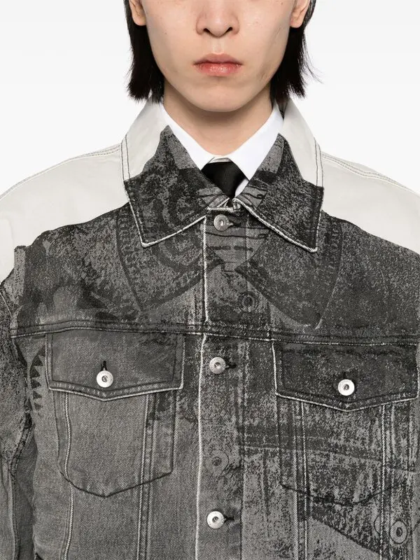 FENG CHEN WANG Denim Jacket - Grey