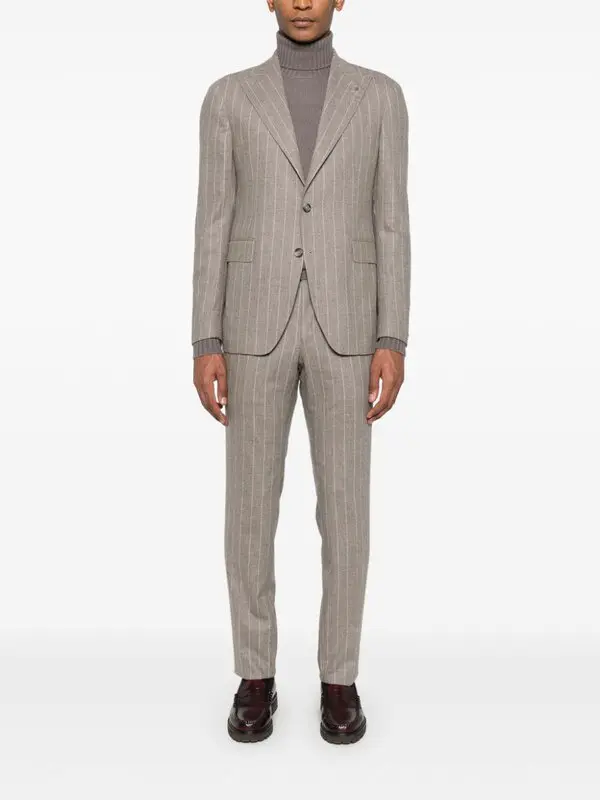 Tagliatore Pinstriped Suit - Grey