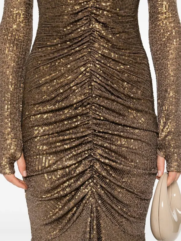 Norma Kamali Long-sleeve Fishtail Gown