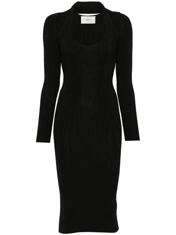 Coperni Ribbed Knit Midi Dress