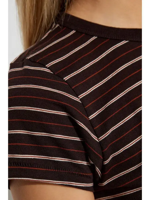 Rag & Bone Striped T-shirt - Brown