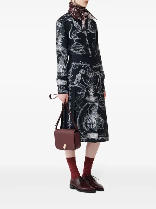 Fabiana Filippi Printed Silk Skirt - Blue